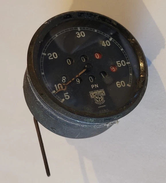 VINTAGE/ANTIQUE SMITHS MA 60mph PN 2240 classic car/vehicle speedometer ...