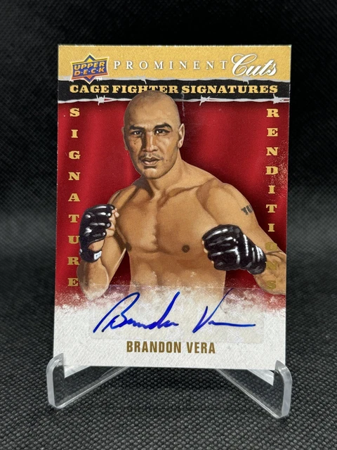 2009 UPPER DECK Prominent Cuts Brandon Vera auto MMA Cage Fighter ...