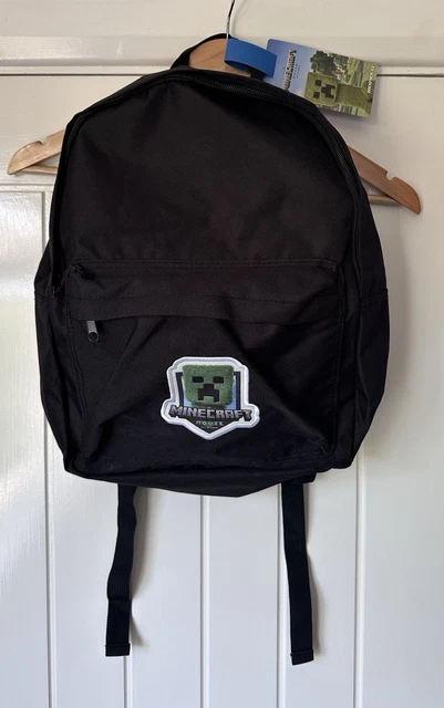 MINECRAFT MOVIE BACKPACK Creeper Design Black 15”x12” Official New w ...