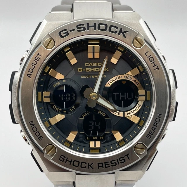 CASIO G-SHOCK G-STEEL GST-W110D-1A9JF Solar Radio Silver Men's Black Watch $328.89 - PicClick AU