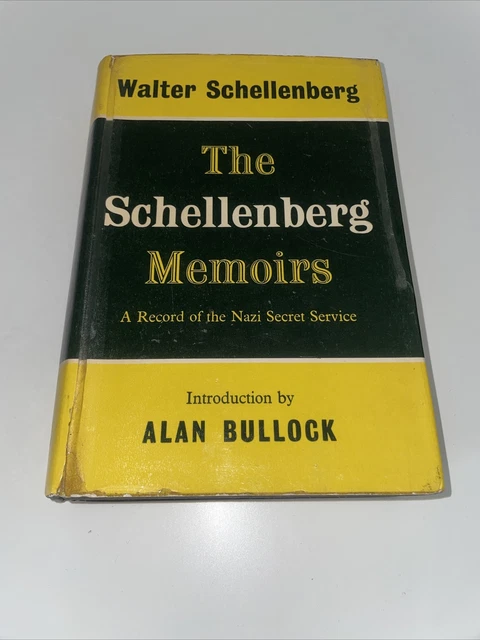 THE SCHELLENBERG MEMOIRS 1956 1st Edition 1st Printing Nazi Secret ...