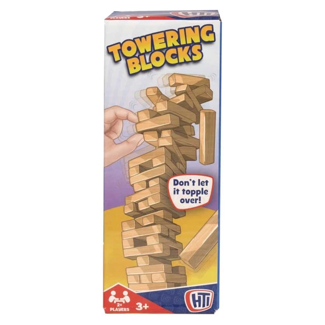 TOWERING BLOCKS FAMILY Fun Table Game For Kids & Adults Great Board ...