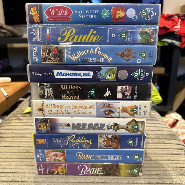 10 X VHS Video Tape Cassette Bundle Job Lot Age Rating U Children's ...