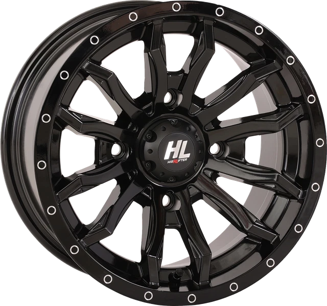 HL21 WHEEL GLOSS Black 14x7 4/137 4+3 10mm Can-Am Maverick X3 Max 4x4 ...