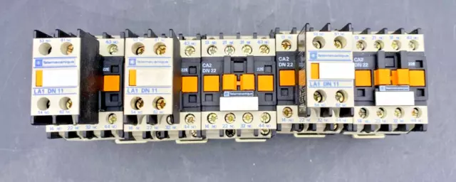 LOT DE TELEMECANIQUE 2 x CA2DN22 + 3 x CA2DN22 + LA1DN11 CONTACTEUR ...