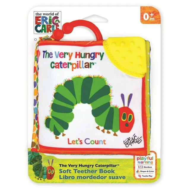 ERIC CARLE THE Very Hungry Caterpillar Let's Count Clip-on Soft Teether ...