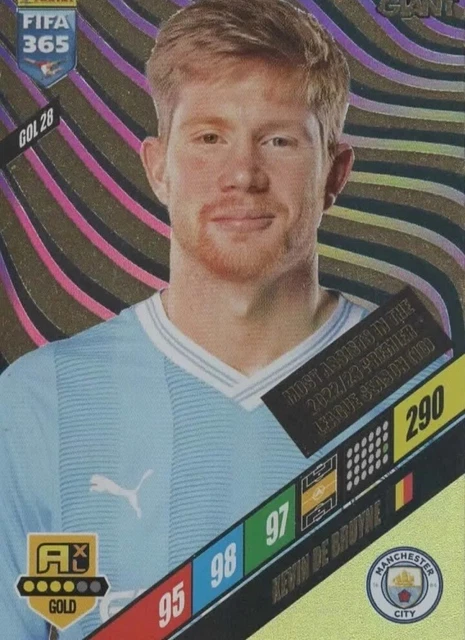 KEVIN DE BRUYNE GIANT Card Panini FIFA 365 Adrenalyn XL 2024 GOLD # ...