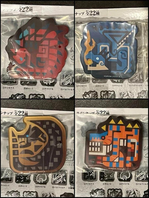 MONSTER HUNTER 20TH ANNIVERSARY Character Magnets BANDAI Total 22 Types ...