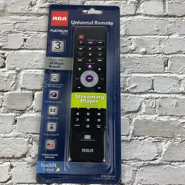 RCA PLATINUM PRO 3 Device Universal Remote Model#RCR003RWDE*New In Box ...