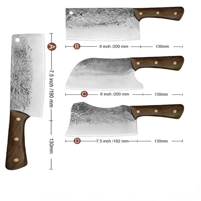 GESCHMIEDET HACKMESSER K¨¹CHENMESSER Kochmesser Hackbeil Messer Full ...