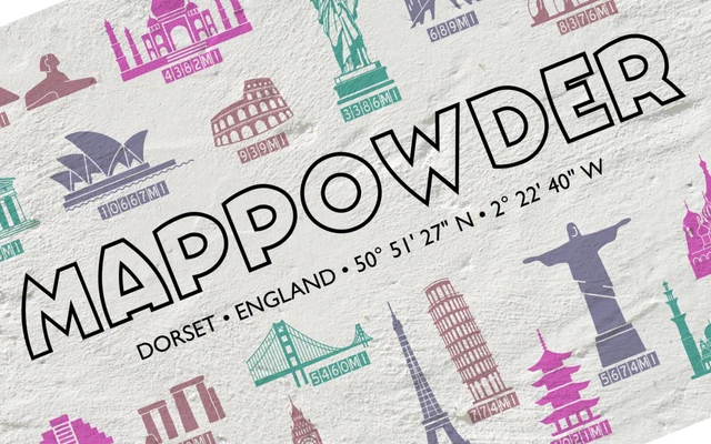 IMPRESSION A4 - Mappowder, Dorset, Angleterre - World Landmarks EUR 6 ...