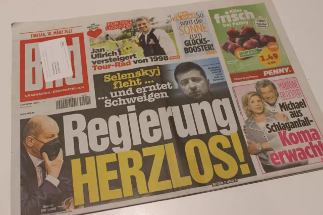 Bildzeitung 18 03 2022 MÄrz Ukraine Krieg Putin Marianne Michael Koma