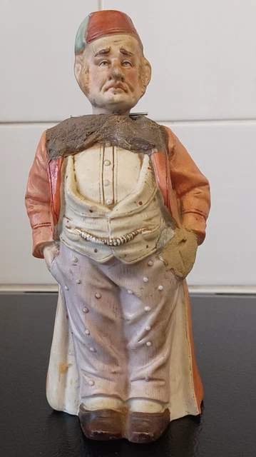 VINTAGE GERMAN BISQUE Porcelain Nodder Nodding Man with Hat #3 £24.99 ...