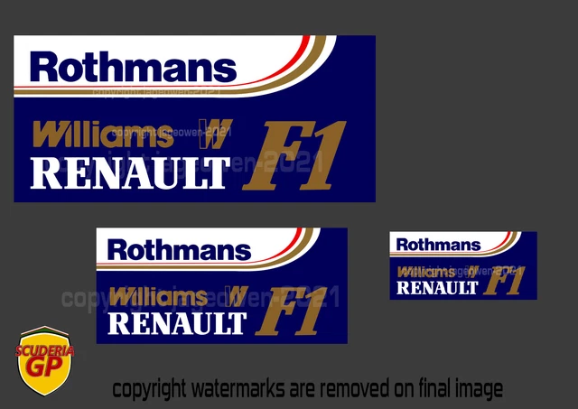 AUTOCOLLANT LOGO WILLIAMS Rothmans F1 - Scuderia GP EUR 6,12 - PicClick FR