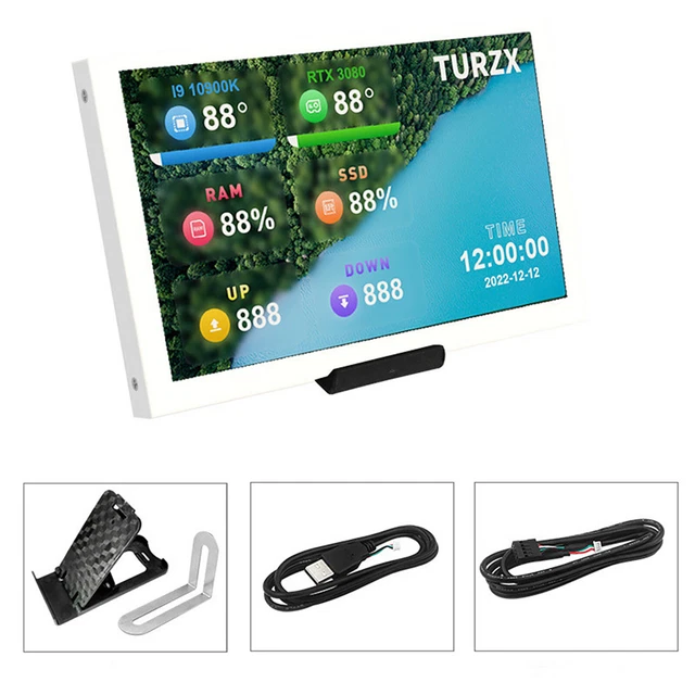 5& USB COMPUTER Secondary Screen CPU GPU RAM HDD USB PC Data Monitor W ...