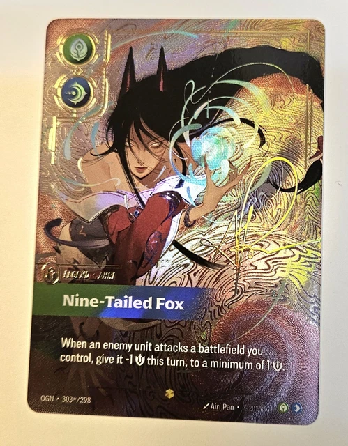 RIFTBOUND LEAGUE OF Legends Origins Ahri On Signature Nine Tailed Fox ...