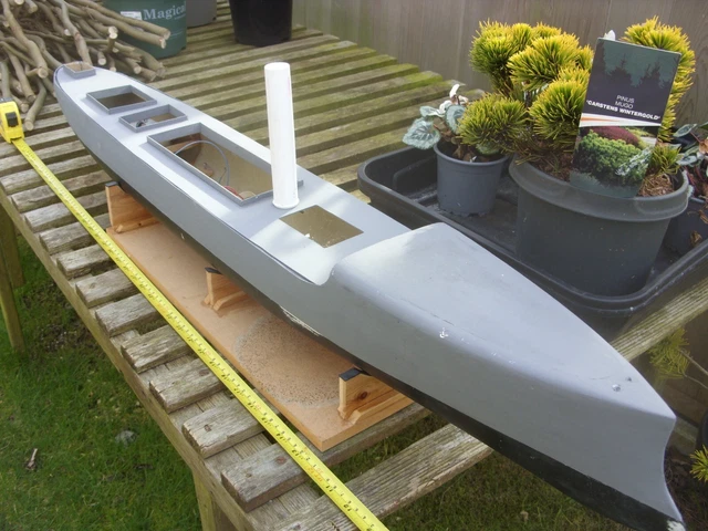 GERMAN DESTROYER TORPEDO Boat Hull Model Boat with Rudder & Prop ...
