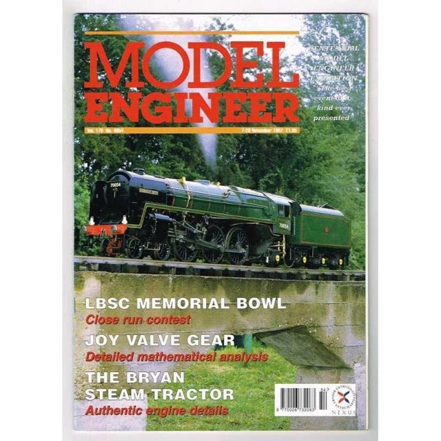 MODEL ENGINEER MAGAZINE November 7 - 20 1997 mbox3070/c LBSC Memorial ...