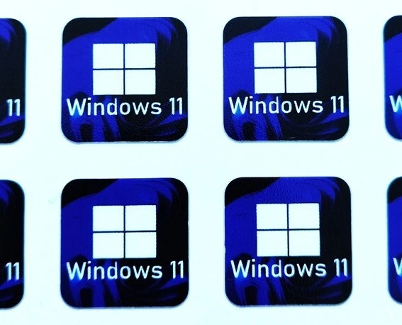 11X QUALITY WINDOWS 11 LOGO STICKER GLOSY BLUE BADGE DECAL 20x20MM FOR ...