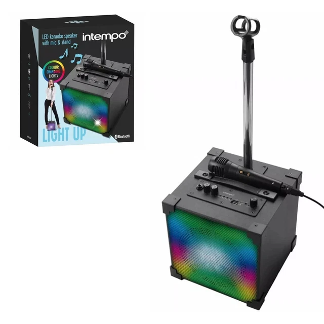 SPEAKER KARAOKE Bluetooth | Intempo With Microphone | Stand & Lights £ ...