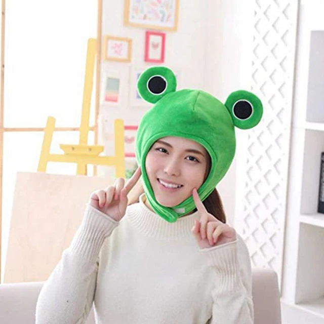 FROG HOOD HAT Baby Boy Plush Cosplay Mask Novelty Hats for Adults $38. ...