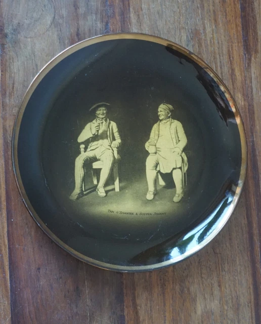 ANTIQUE RIDGWAYS BROWN Pottery Burns Plate Tam O'shanter Souter Johnny ...