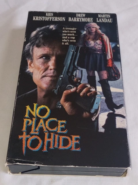 NO PLACE TO Hide 1993 VHS Kris Kristofferson Drew Barrymore CANNON ...