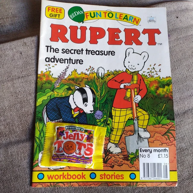 ISSUE 8 - Rupert The Bear Fun To Learn with free gift Rowntrees Jelly ...