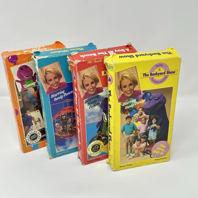 LOT 4 BARNEY VHS Tapes Lyons Group Backyard Gang Black Shells Rare ...