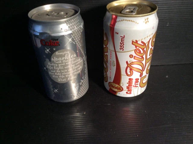 2 DIFFERENT COKE Cola DIET “ New Zealand Issue “ 355ml Soft Drink Cans ...