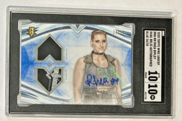 2020 TOPPS WWE Incontesté Rhea Ripley Rookie Auto Patch Sp #/25 Sgc Gem ...