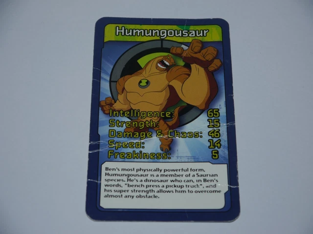 BEN 10 TOP Trumps Alien Force HUMUNGOSAUR Specials Card Game ...