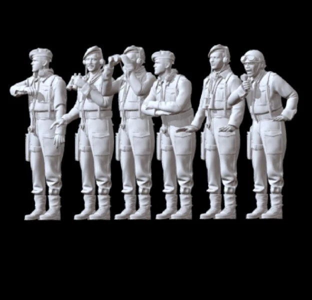 WW2 BRITISH TANK Crew Full Set 120mm Soldiers 1/16th Resin Printed £55. ...