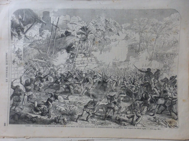 1866 JI INDIA Bengal Attack Brigade English Tribal Thugs Idehranambad £ ...