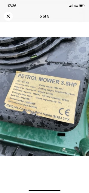 BLADE FIXING BOLT - B&Q, TRY3.5PLMA Mower - DG350 Engine (74) £8.50 ...