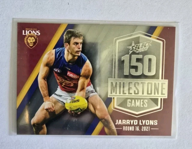 2022 AFL SELECT Jarryd Lyons 150 Games Milestone - MG5 Brisbane Lions ...