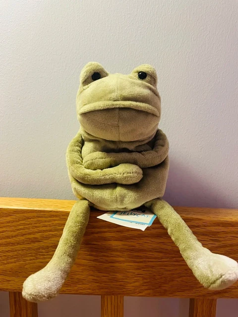 FERGUS FROG 33CM by Jellycat - Complete Green Plush Set with Tag & Dust ...