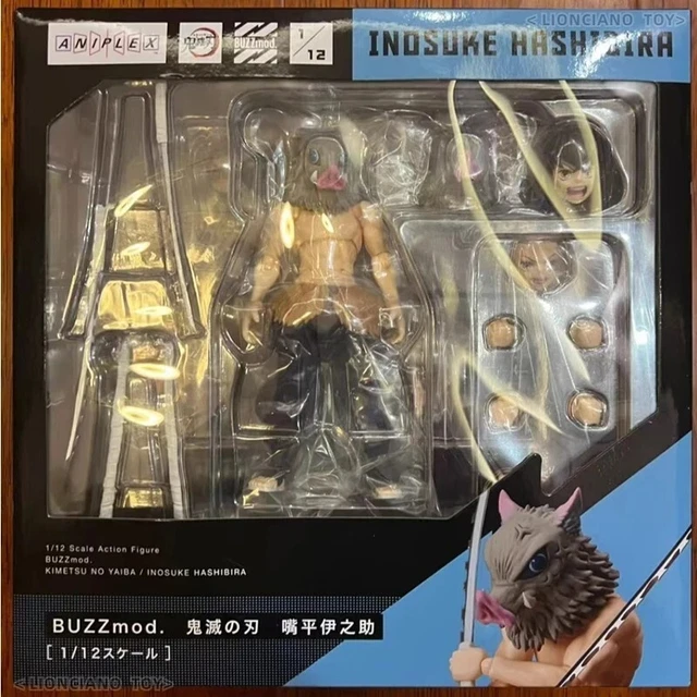 ORIGINAL BANDAI ANIPLEX Demon Slayer BUZZmod Hashibira Inosuke Figurine ...