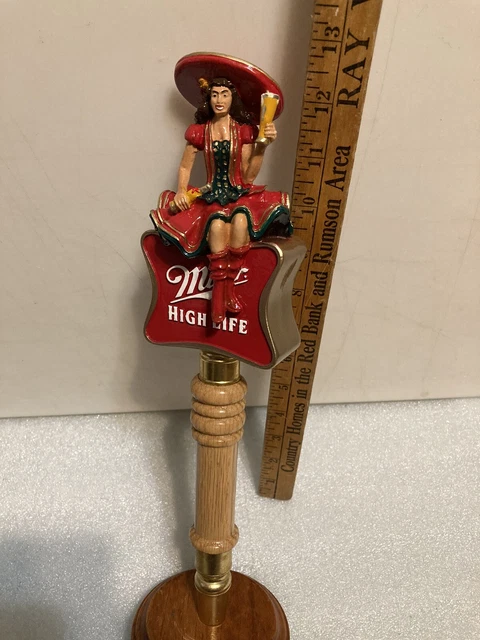 RARE VINTAGE MILLER HIGH LIFE GIRL ON THE MOON Draft beer tap handle ...