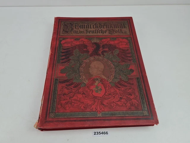 BUCH BISMARCKDENKMAL FÜR das deutsche Volk Bruno Garlepp rot alt antik ...