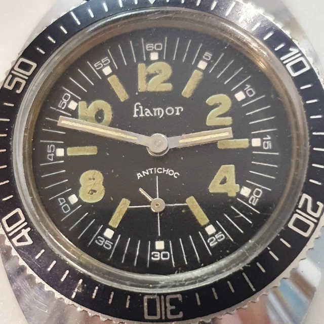 MONTRE SKINDIVER HOMME " FLAMOR " De Plongée Mécanique French " Vintage ...