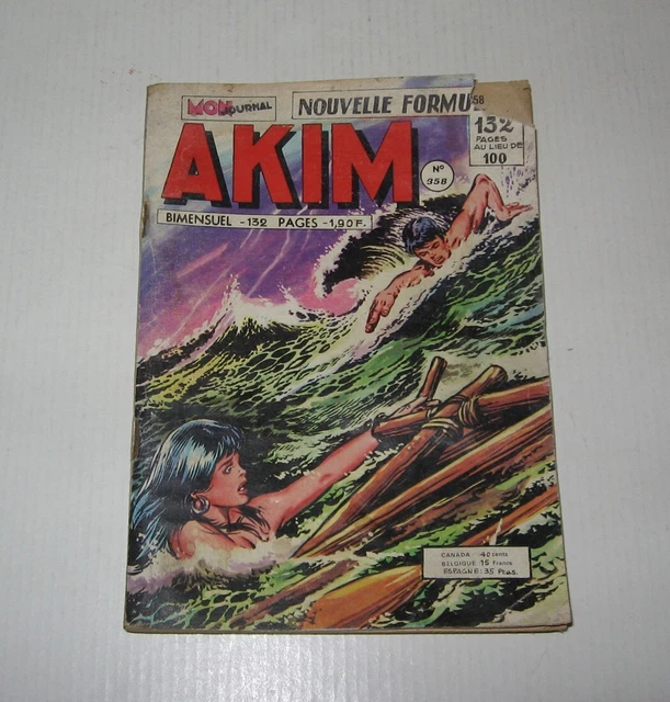 AKIM N° 358 BE JUILLET 1974,EDITIONS "MON JOURNAL" (Captain SWING,KRIS,BRIK ) EUR 2,90 - PicClick FR