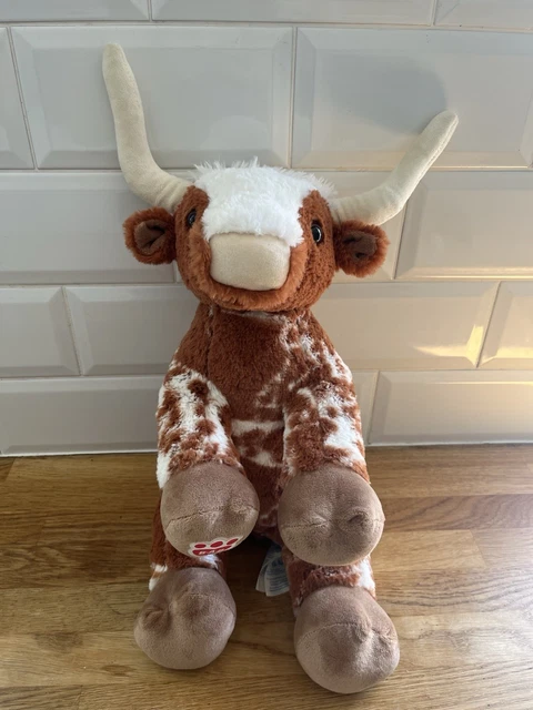 BUILD-A-BEAR HIGHLAND COW Longhorn Texas Plush 41cm Rare Soft Toy £14. ...