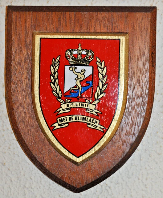 BELGIAN 6TH INFANTRY Regiment regimental mess wall plaque 6de Linie ...