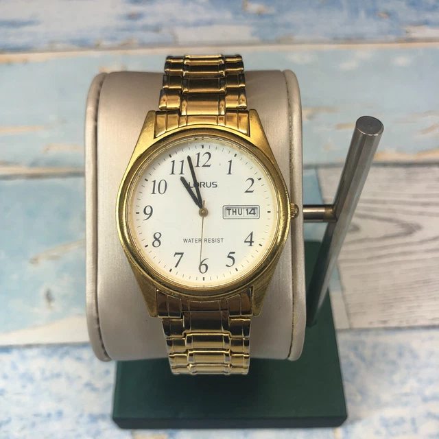 VX43-X015 LORUS MENS Elegant Watch - 100m Dual date 38MM Case 18MM ...