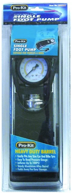 FOOT PUMP SINGLE New Style High Pressure - Pro Tyre $54.99 - PicClick AU