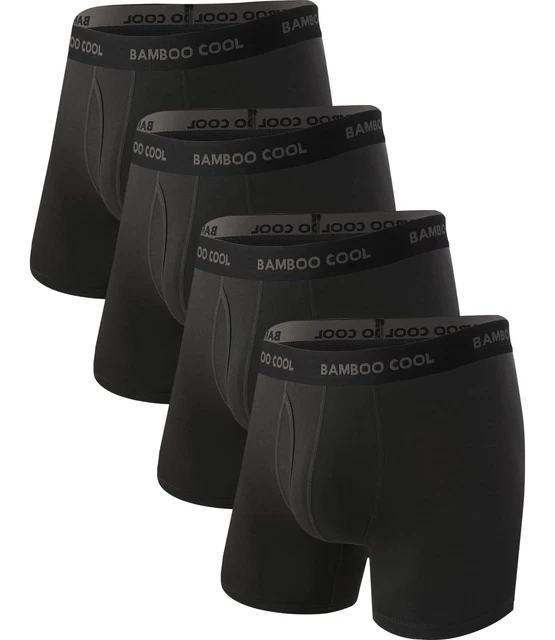BAMBOO COOL MENS Ultra Breathable Underwearno Riding Up Boxer Briefs £ ...