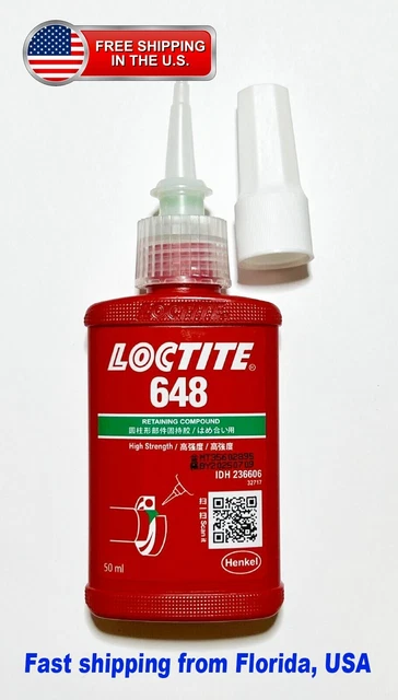 LOCTITE 648 GREEN High Strength Retaining Compound 50ml £15.56 ...