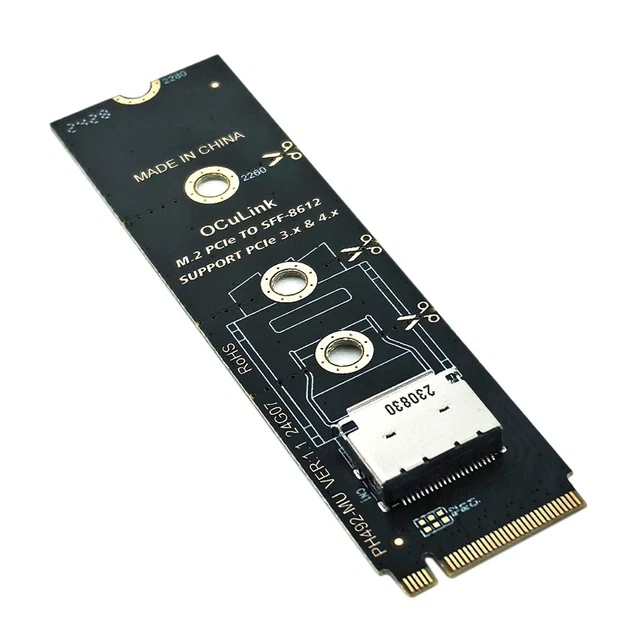 M.2 NVME PCIE auf Oculink Female Dock SFF-8612 Adapter M.2 Mkey Nvme auf Oc3891 EUR 8,22 ...