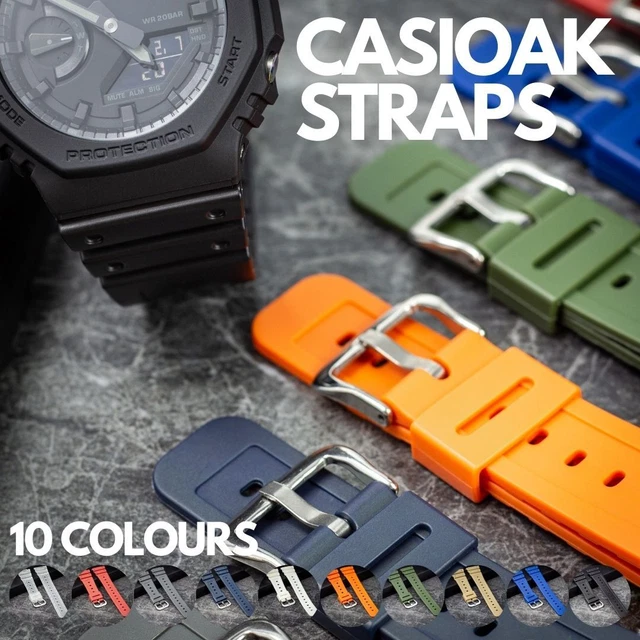 REPLACEMENT STRAPS FOR Casio G-Shock GA-2100 - CasiOak Watch Black Blue ...